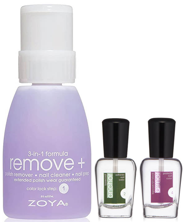 ZOYA Starter Kit – Essential Base, Top Coat & 3-in-1 Remover for ...